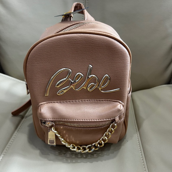 bebe | Bags | Bebe Mini Backpack In Neutral Gold | Poshmark
